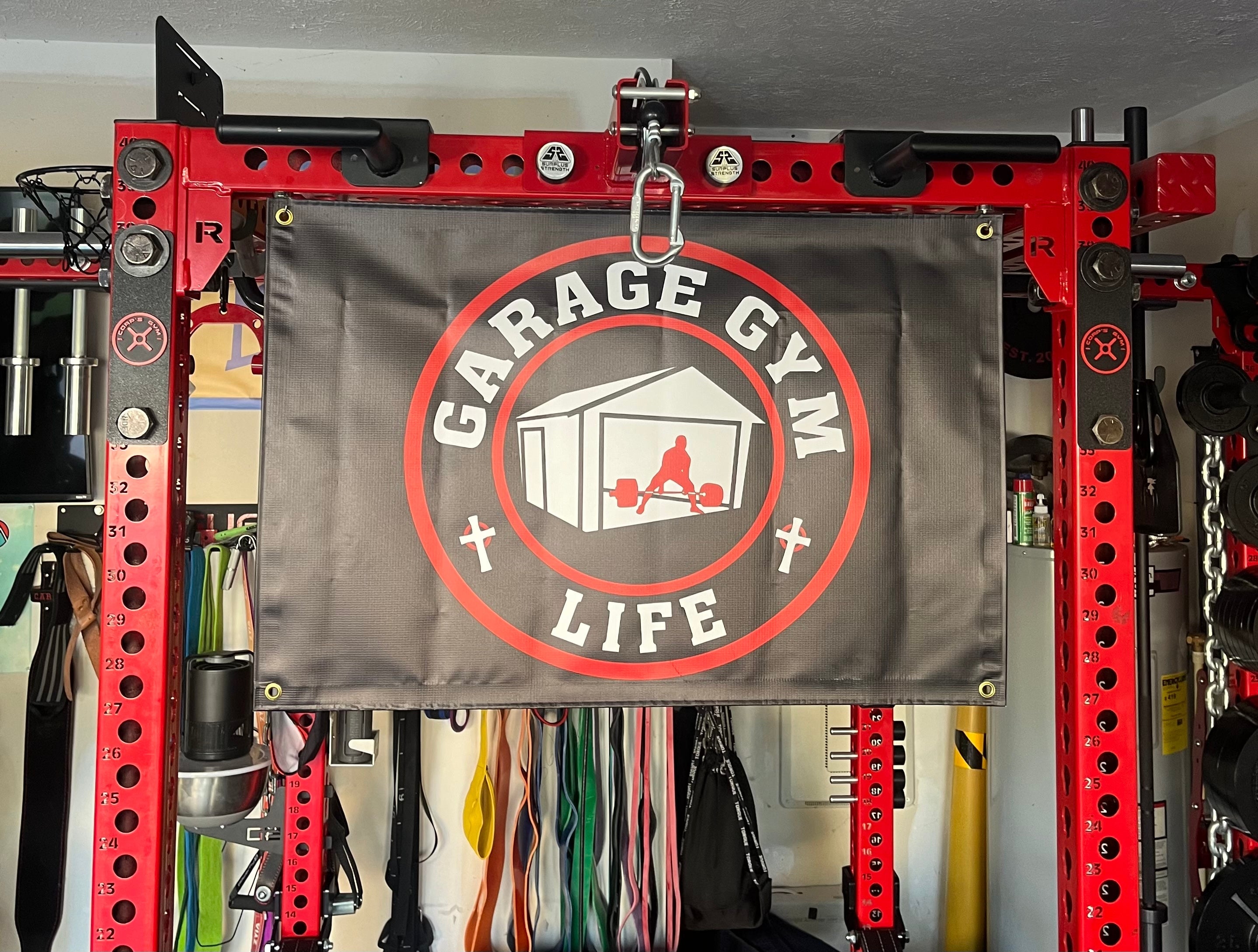 NEW Garage Gym Life Banner 2'x3' Flag