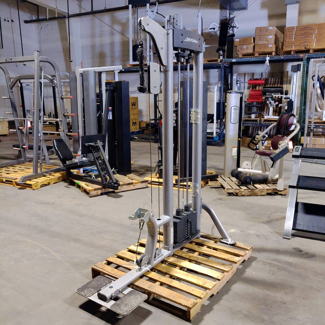 Refurbished Life Fitness Lat Pulldown Bicep/Tricep Curl Combo OSBT