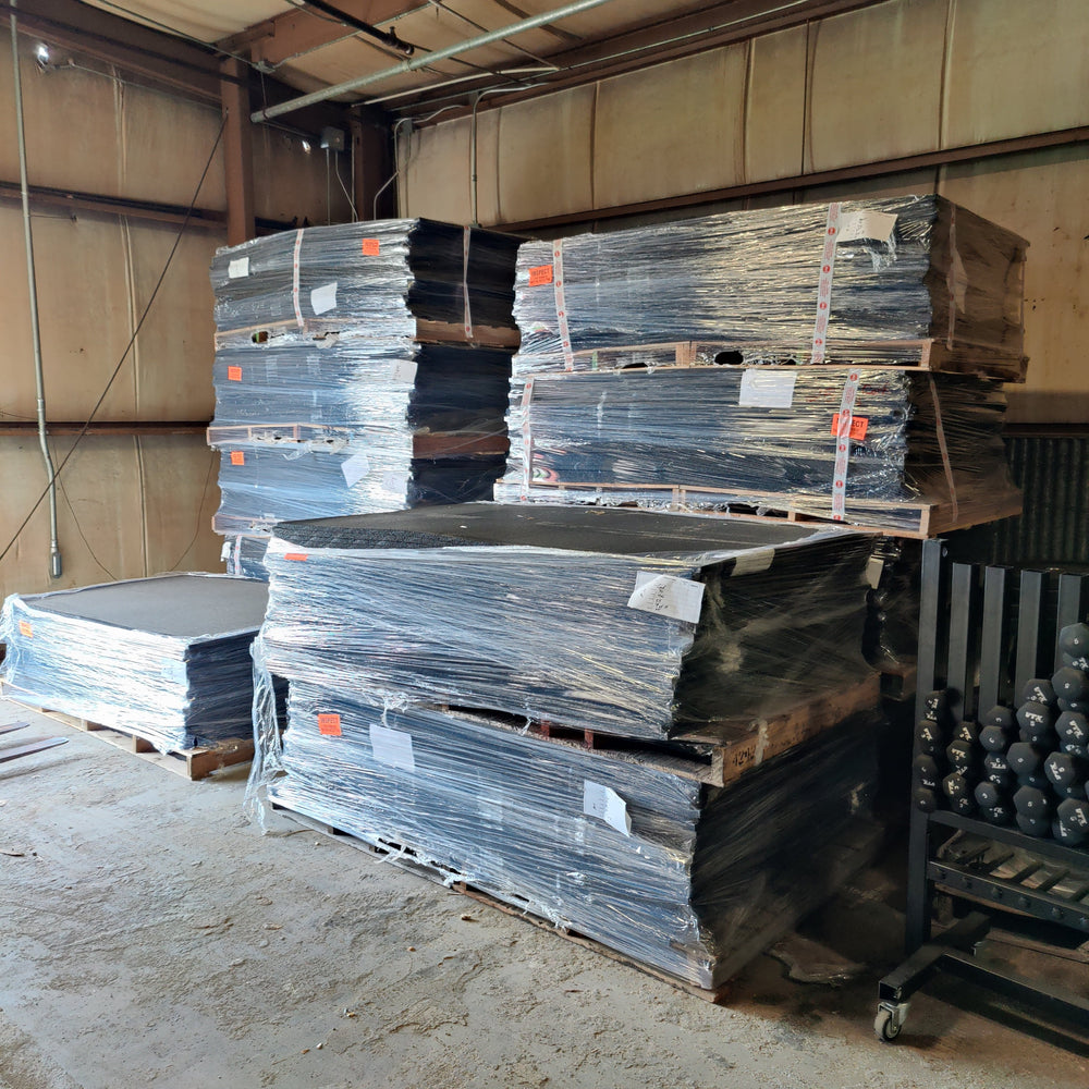 NEW Hammer Clad 3/4" Premium Rubber Gym Flooring Mats and Rubber Mats