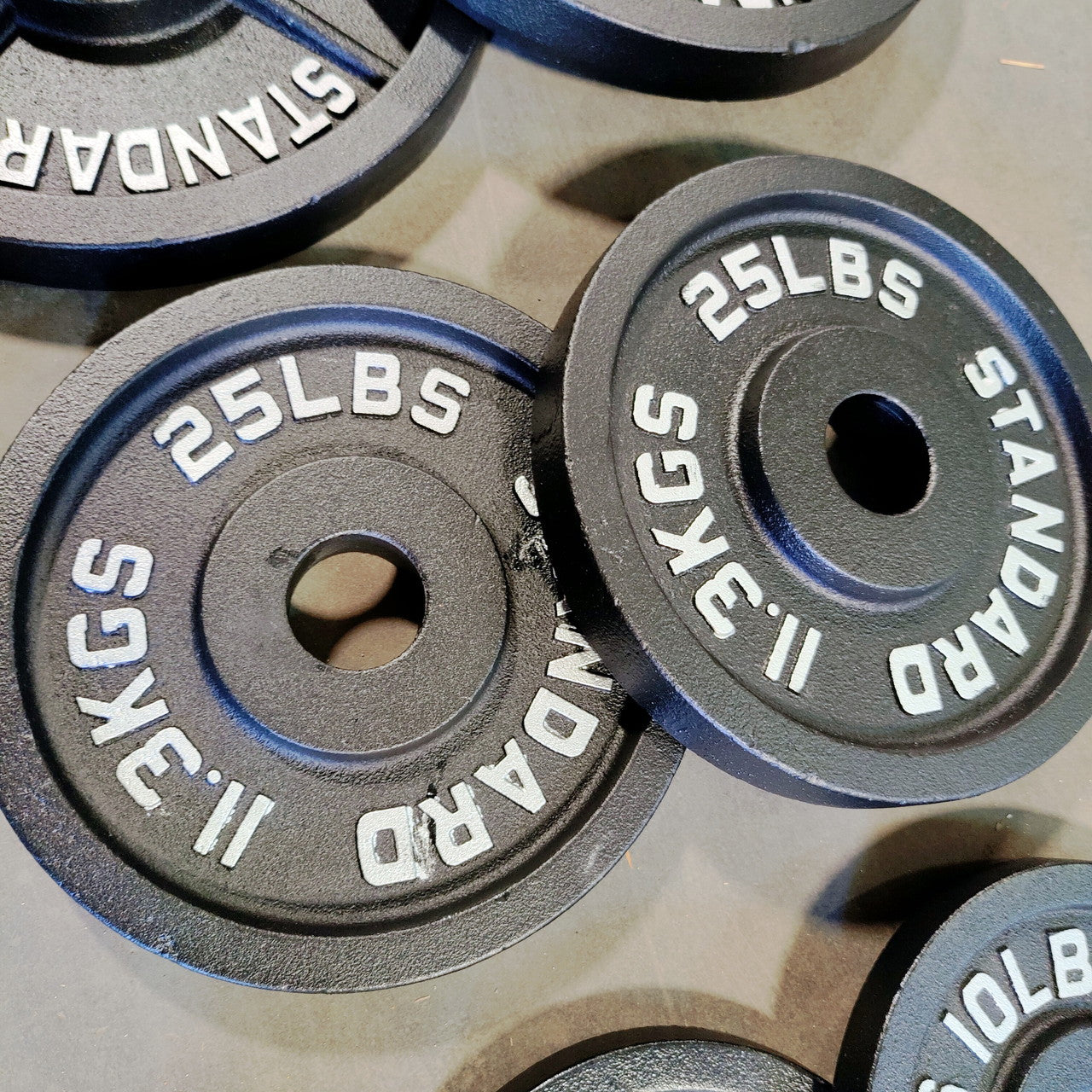 NEW Individual Cast Iron Weight Plates Olympic Weights Oldschool