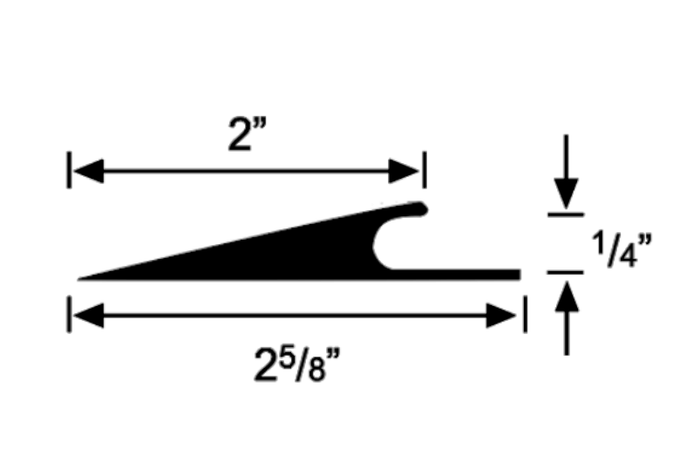 NEW Premium Rubber Transition Strips for Rubber Flooring Reducer Ramp
