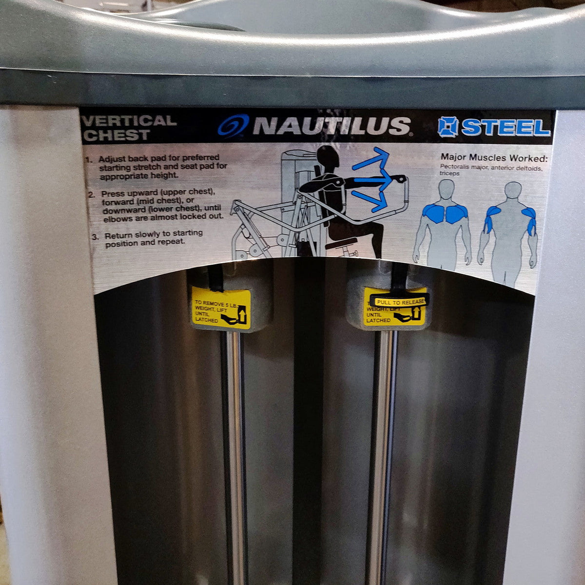 Nautilus Vertical Chest Press Nautilus Adjustable Steel Series